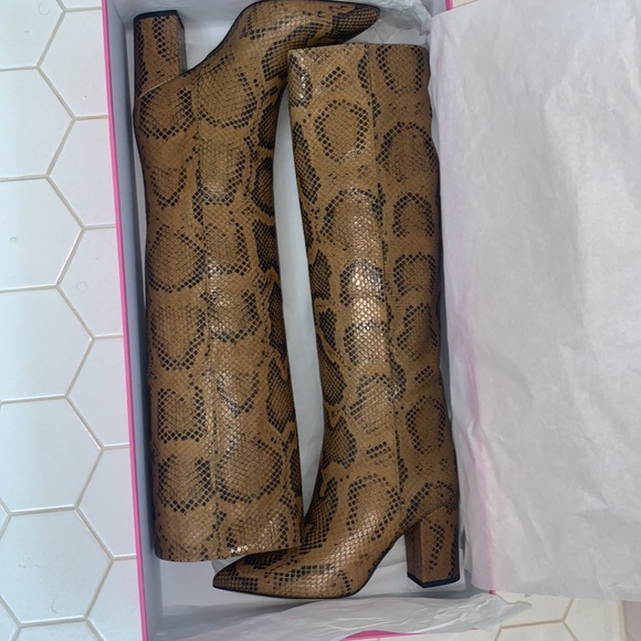 Paris Texas | Shoes | New Paris Texas Anja Snakeeffect Leather Knee ...